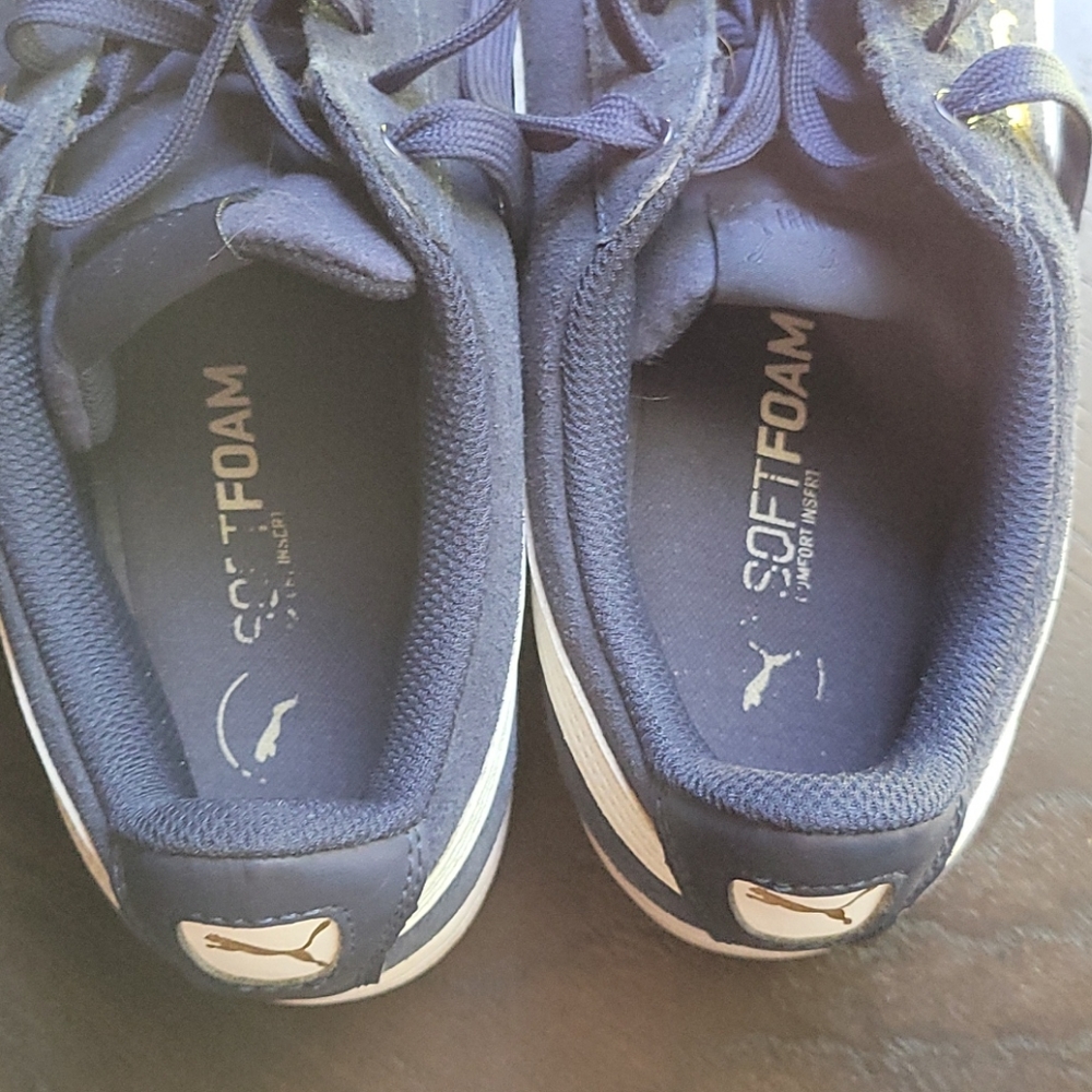 Puma Blue Suede Soft Foam Sneakers - Gem